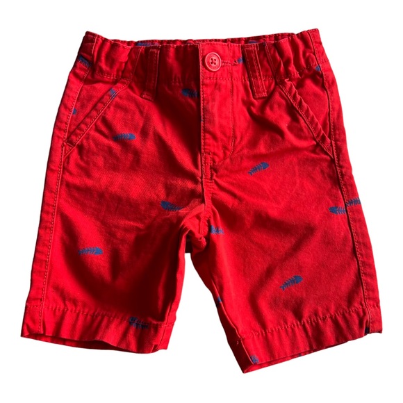 OshKosh B'gosh | Bottoms | Red Wblue Fish Bone Osh Kosh Size 3t | Poshmark